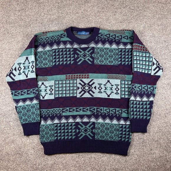 Towncraft | Sweaters | Vintage Towncraft Sweater Mens L Aztec Western ...